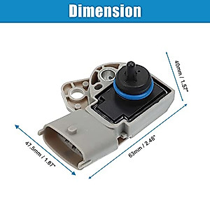 X AUTOHAUX 4 Pin Fuel Pressure Sensor for Volvo V70 S60 XC90 XC70 S80 LR000524 8699449 0261230108 Oil Pressure Sensor Switch