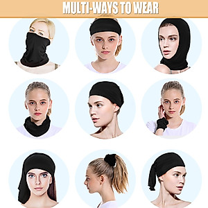 6 Pack Neck Gaiter Bandana Face Mask: Cooling Gator Mask for Outdoor Protection Breathable Face Cover Neck Scarf Protect from Dust Sun for Men Women Fishing Cycling Facemask Gaitor Balaclava, Red