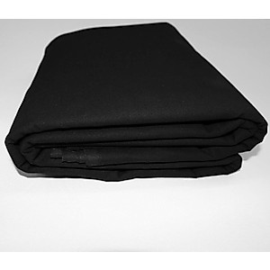 Mybecca Black 100% Cotton Muslin Fabric Textile Draping Fabric Wide: 58 inch 2-Yards (4.83 Feet x 6 Feet)(58" x 72")