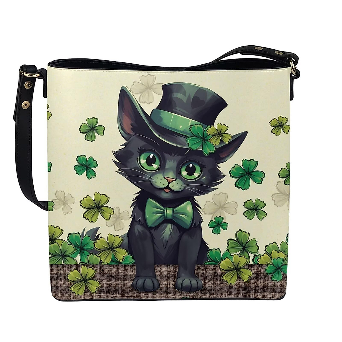 HUGS IDEA Adorable Chicken Family Print Womens Leather Handbag Big Capacity Travel Shopping Working Shoulder Bucket Cross-body Purse