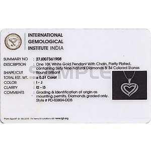 FINEROCK 1/2 Carat Black & White Diamond Heart Pendant Necklace in 10K Rose Gold (Included Silver Chain)