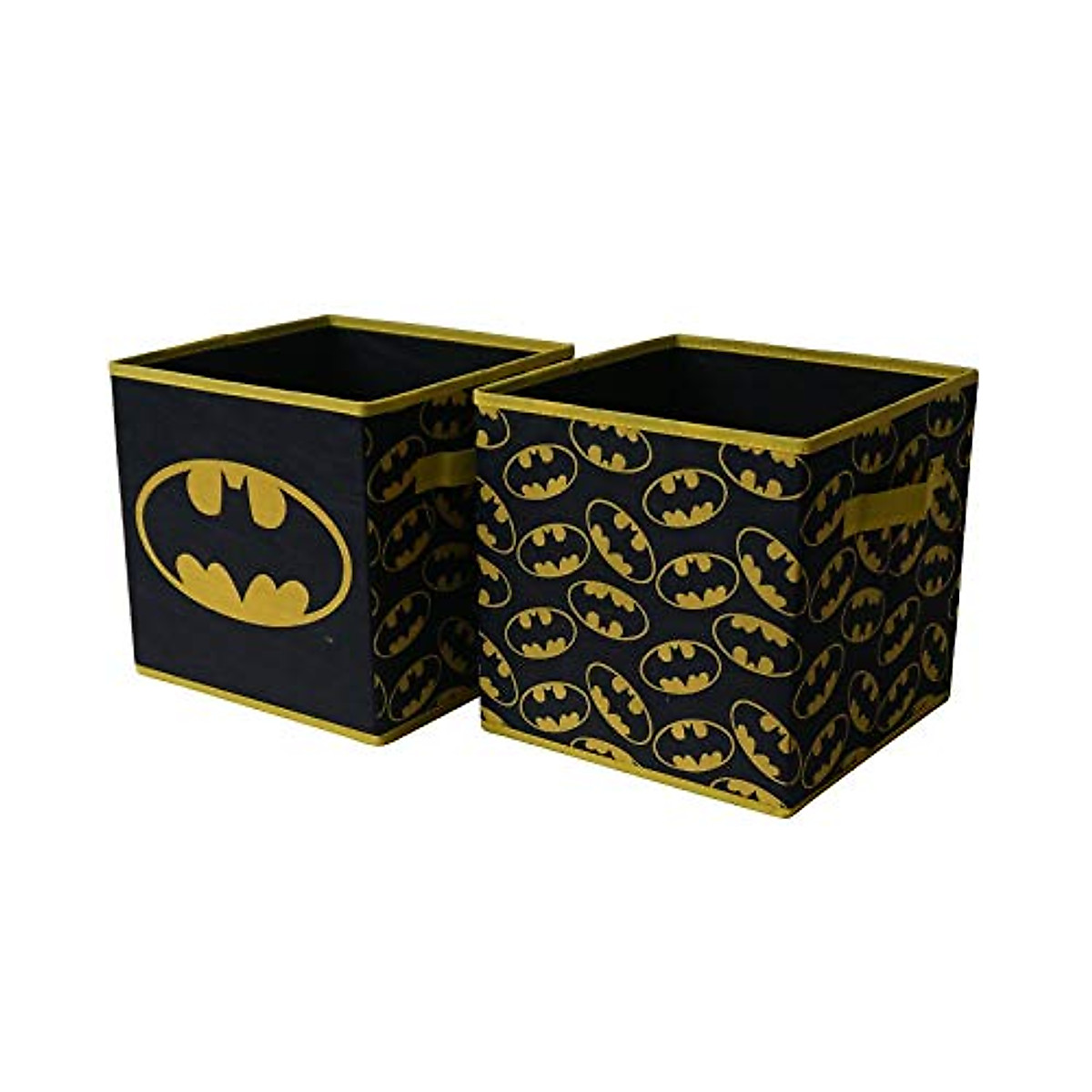 Idea Nuova Batman Collapsible Storage Cube, Black (Pack of 2)