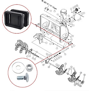 784-5580 Snowblower Plastic Reversible Skid Slide Shoes with Hardware Replaces 2 MTD 2 Stage Yardman Cub Cadet MTD 784-5580-0637