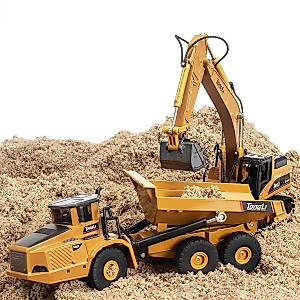 Excavator Toy Alloy Excavator foy Kids Loader Trucks for Boys constructlon Toys for Boys Steel Trucks Great Toddler Toys for 8 Year Old Boys and up… (1712)…