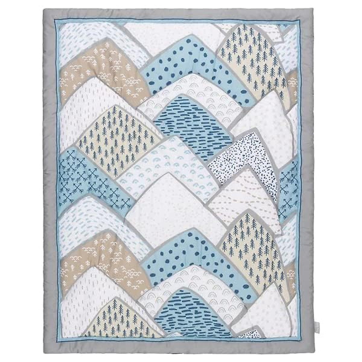 Trend Lab Florence 3 Piece Crib Bedding Set, Can Be Used As A Blanket Or A Playmat for Tummy Time, Includes Quilt, Fitted Crib Sheet and Skirt