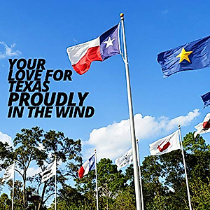 ANLEY Pack of 2 Fly Breeze 3x5 Foot Texas State Flag - Vivid Color and Fade proof - Canvas Header and Double Stitched - Texas State Flags Polyester with Brass Grommets 3 X 5 Ft