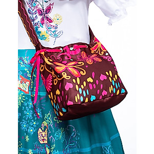 Kaisebile Princess Dress for Girls Birthday Halloween Dress Up with Bag Glasses Earrings 6-7 Years