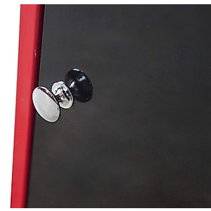 Wolf Rolling Garage Workshop Tool Organizer: Detachable 4 Drawer Tool Chest with Large Storage Cabinet and Adjustable Shelf, Red/Black (WF1204R-RB)