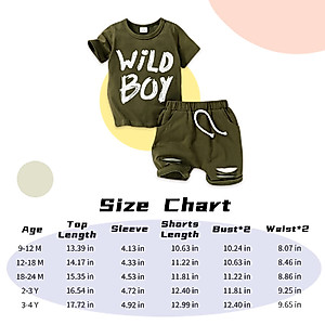 Happy Town Toddler Baby Boy Clothes Short Sleeve T-shirt and Shorts Boys Summer Clothes Set (Green, 6-12 Months)
