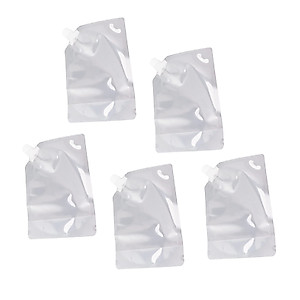 5Pcs Cereal Rice Storage Bag,Grain Sealed Storage Bag,Reusable Transparent Grain Storage Bag Airtight Grain Storage Containers with Lids for Rice Cereals Flour Nuts(1kg)