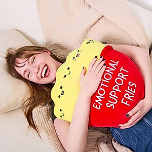 WHAT DO YOU MEME? Emotional Support Mochi Fries by Emotional Support Plushies — Soft Body Pillow, Cute Room Decor, Funny Gifts