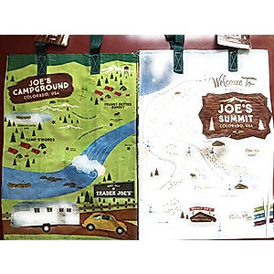 2 New Trader Joe's bags reusable shopping grocery tote SKI CO - Camp Colorado