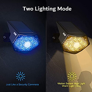 ENTOVE Solar Motion Lights Outdoor, Solar Motion Sensor Security Lights IP 67 Waterproof Solar Powered Lights 120°Adjustable Security Wall Light for Garden Patio Yard (2Pack)