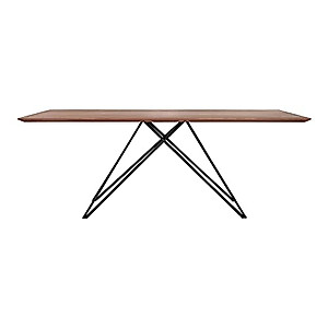 Armen Living Modena Dining Table, Matte Black 79 x 30 x 39.5