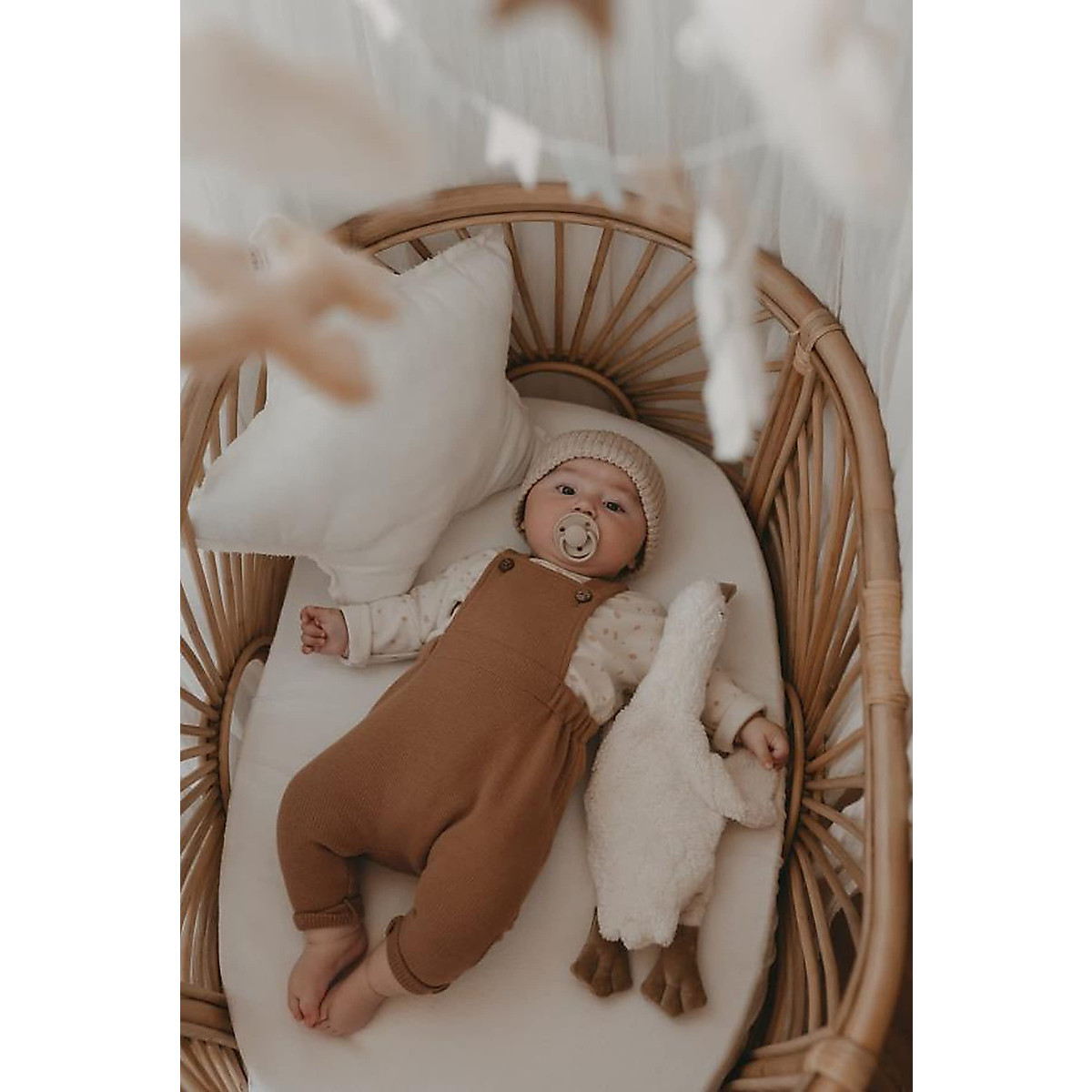 Karuedoo Newborn Baby Girls Boys Ribbed Overalls Solid Halter Backless Jumspuits Overalls Strap Suspender Pants Outfits (Brown, 12-18 Months)