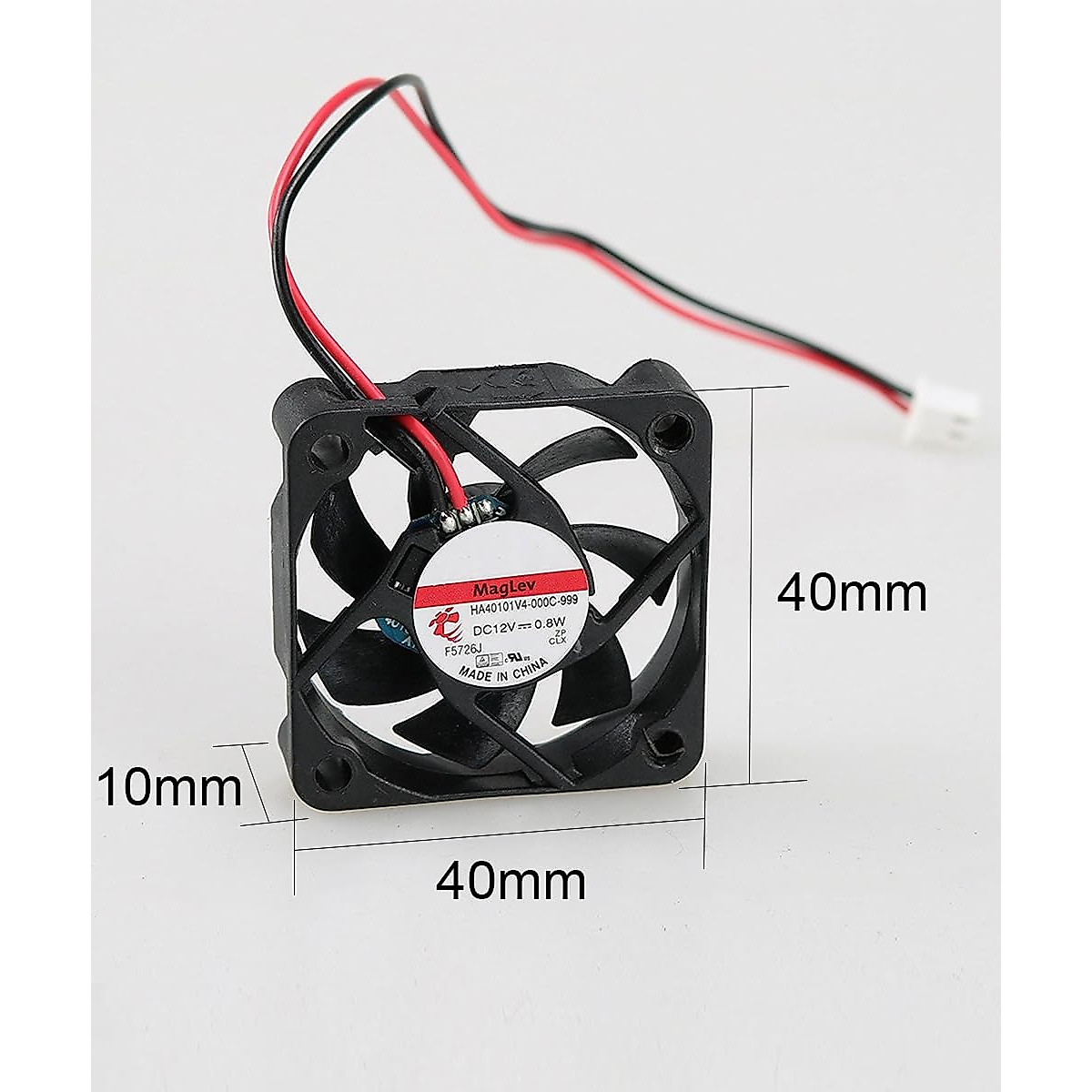 TwinkleBay 40x10mm Fan, Replacement for MagLev HA40101V4-000C-C99 4010 Cooling Fan, 2Pins 2Wires 40x40x10mm(12V, 0.8W)