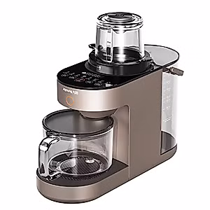 JOYOUNG Blender Fully Automatic, Soy Milk Maker, Glass Blender Cold and Hot with 8 Presets, Self-cleaning Blenders for Kitchen, Soup Maker, Almond Milk, Oat Milk, Shakes and Smoothies, Soy Milk. (Brown)