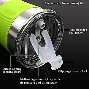 Rommeka Toddler Cups with Straws, 18/8 Stainless Steel Children Smoothie Drinking Sippy Cups, Stacking & Reusable Kids Cups with Straws and Lids, 5 Pack, 12oz