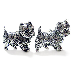 Kiola Designs Westie Dog Cufflinks