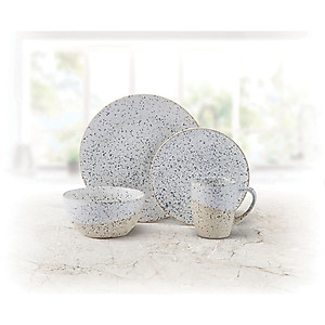 Pfaltzgraff Bexley Speckled 16 Piece Dinnerware Set, Service for 4, Multicolor