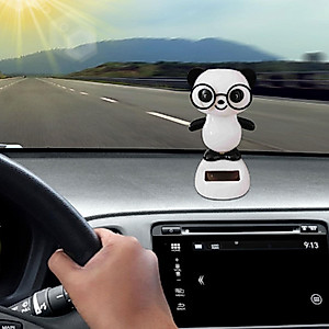 Solar Dancing Panda Bear Tiger - Shaking Doll Dancing Toys, Car Dashboard Doll Ornament, Cute Dancing Animal Figurine Toy for Car Interior Home Desk Decorations