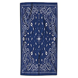 WONDERTIFY Blue Paisley Hand Towel Bandana Border Floral Hand Towels for Bathroom, Hand & Face Washcloths