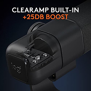 Logitech for Creators Blue Sona Active Dynamic XLR Broadcast Microphone for Streaming and Content Creation, ClearAmp Preamp, Dual-Diaphragm Capsule, Internal Shockmount - Graphite