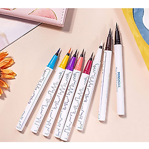 ICATHUNY Liquid Eyeliner Durable Long-lasting Colored Eyeliner,Highly Pigmented, No Smudging,Waterproof High-pigmented Colorful Eyeliners for Eye Makeup for Women and Girl (White)