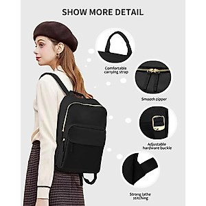 Laptop Backpack Women Teacher Black Backpack Work Computer Backpack with Laptop Compartment College Waterproof Anti Theft Backpack Casual Daypack Business Travel Backpacks for Women Carry On Bag