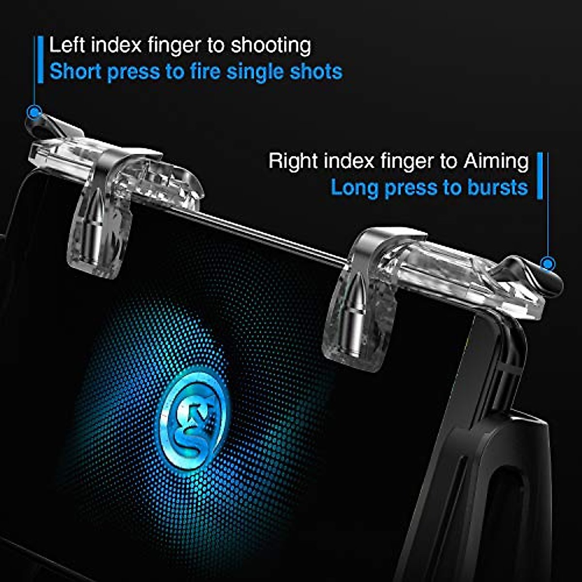 GameSir Mobile Game Controller, Metal L1R1 Triggers,Sensitive Shoot and Aim Buttons Shooter,Suitable for PUBG/Fortnite