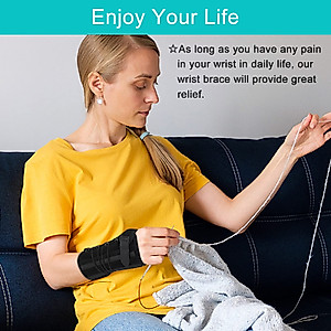TANDCF bestlife Unisex Universal Wrist Lacer Wrist Brace for Carpal Tunnel Syndrome & De Quervain’s Syndrome,Adjustable Night Wrist Support Brace with Splints Right Hand For Women & Men,Great for Wrist Pain,Sprain,Sports Injuries,Joint Instability,Arthrit