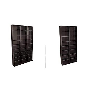 Atlantic Oskar Adjustable CD/DVD/Blu-ray Media Cabinets - Holds up to 756 Discs, 12 Adjustable Shelves Provide Flexible Storage