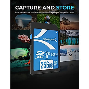 SABRENT Rocket V60 256GB SD UHS-II Memory Card R270MB/s W170MB/s (SD-TL60-256GB)