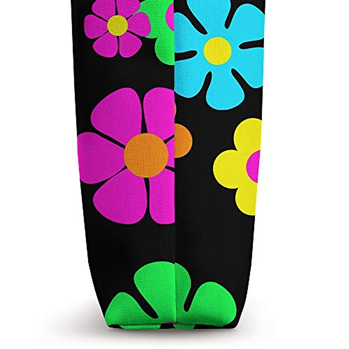 Hippie Psychedelic Flower Power 60's 70's Groovy Boho Daisy Tote Bag