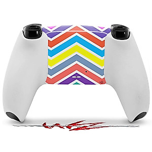 WraptorSkinz Skin Wrap compatible with Sony PS5 DualSense Controller Zig Zag Colors 04 (CONTROLLER NOT INCLUDED)