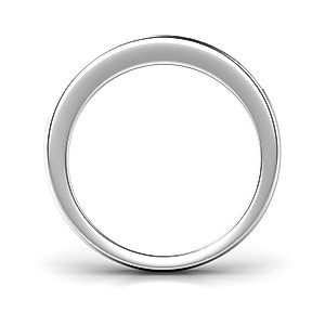 Metal Factory Sz 7 Sterling Silver Baguette CZ Half Eternity 3MM Cubic Zirconia Ring