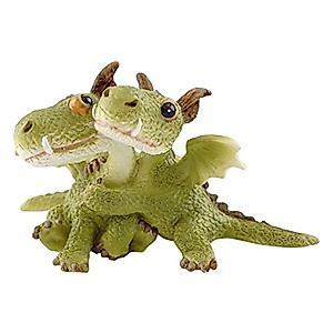 Top Collection Miniature Fairy Garden and Terrarium Mini Dragons Hugging Figurine, Green