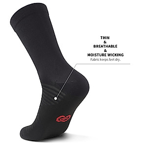 PAPLUS Compression Athletic Crew Socks (6 Pairs) for Men & Women