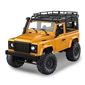 QIYHBVR RC Crawler 1/16 Scale Remote Control Car 4WD Off Road Truck Climbing Car Models 2.4GHz Transmitter Battery and Charger Xmas Birthday for Kids Boy Girl Gift RTR