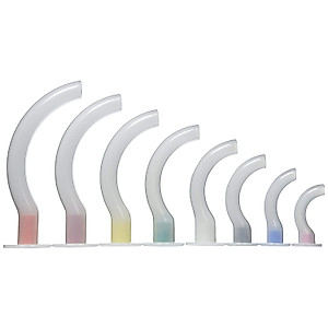 Multi-Color Disposable Oral Airway Tube for First Aid,Airway Kits 8 Pieces with Plastic Case with 2Pcs Sterile Gauze Swabs