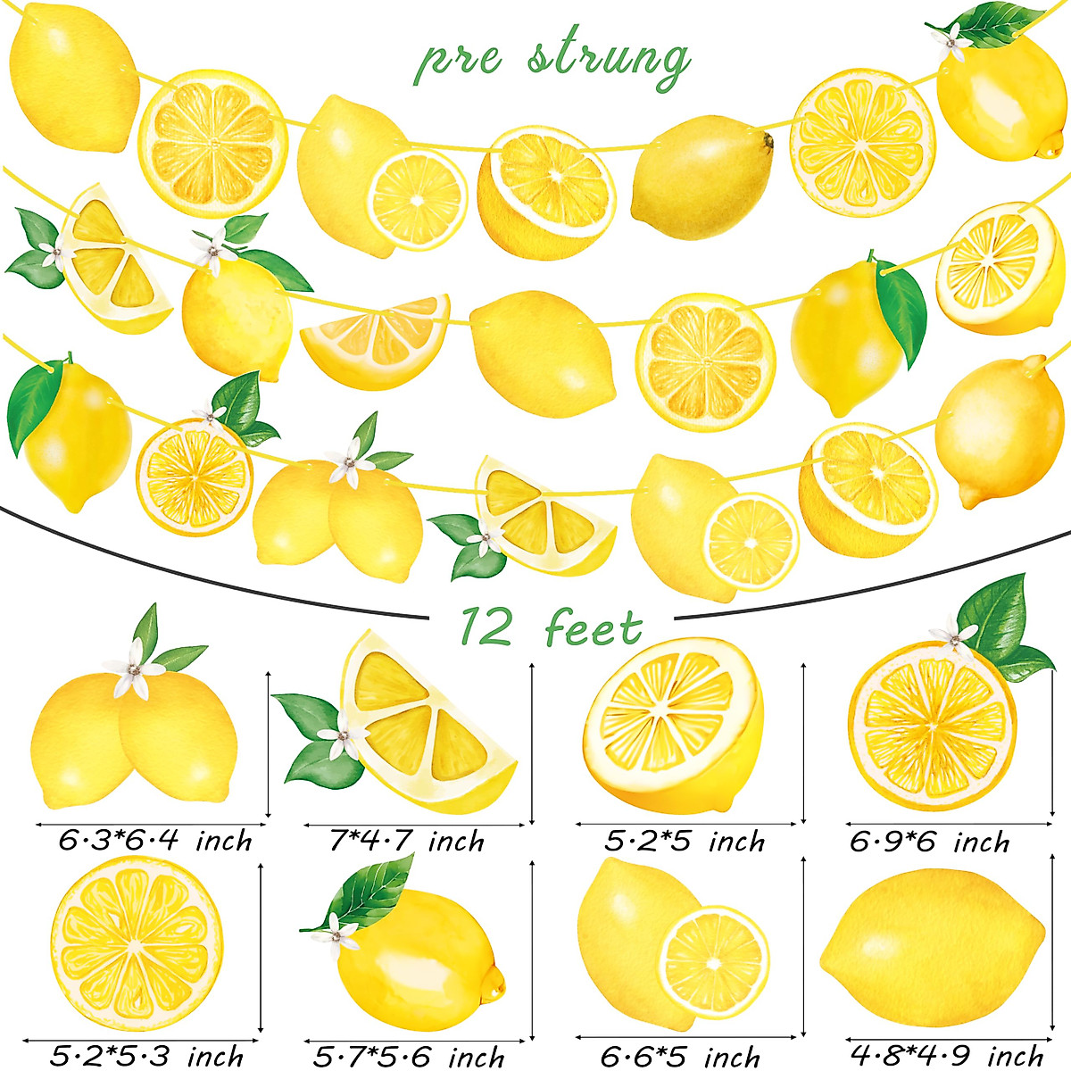 Lemon Party Banners Yellow Lemon Birthday Party Decorations Lemonade theme Banners for Summer Fruit Party Lemon Theme Party Bridal Shower Party Supplies