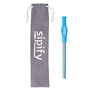 Protect Teeth from Coffee & Tea Stains - Sipify Flow Limiting Reusable Straw for Hot Drinks - Stainless Steel Straw with Silicone Cover Protects from Scalding - Dishwasher Safe - 6.75" Standard Size
