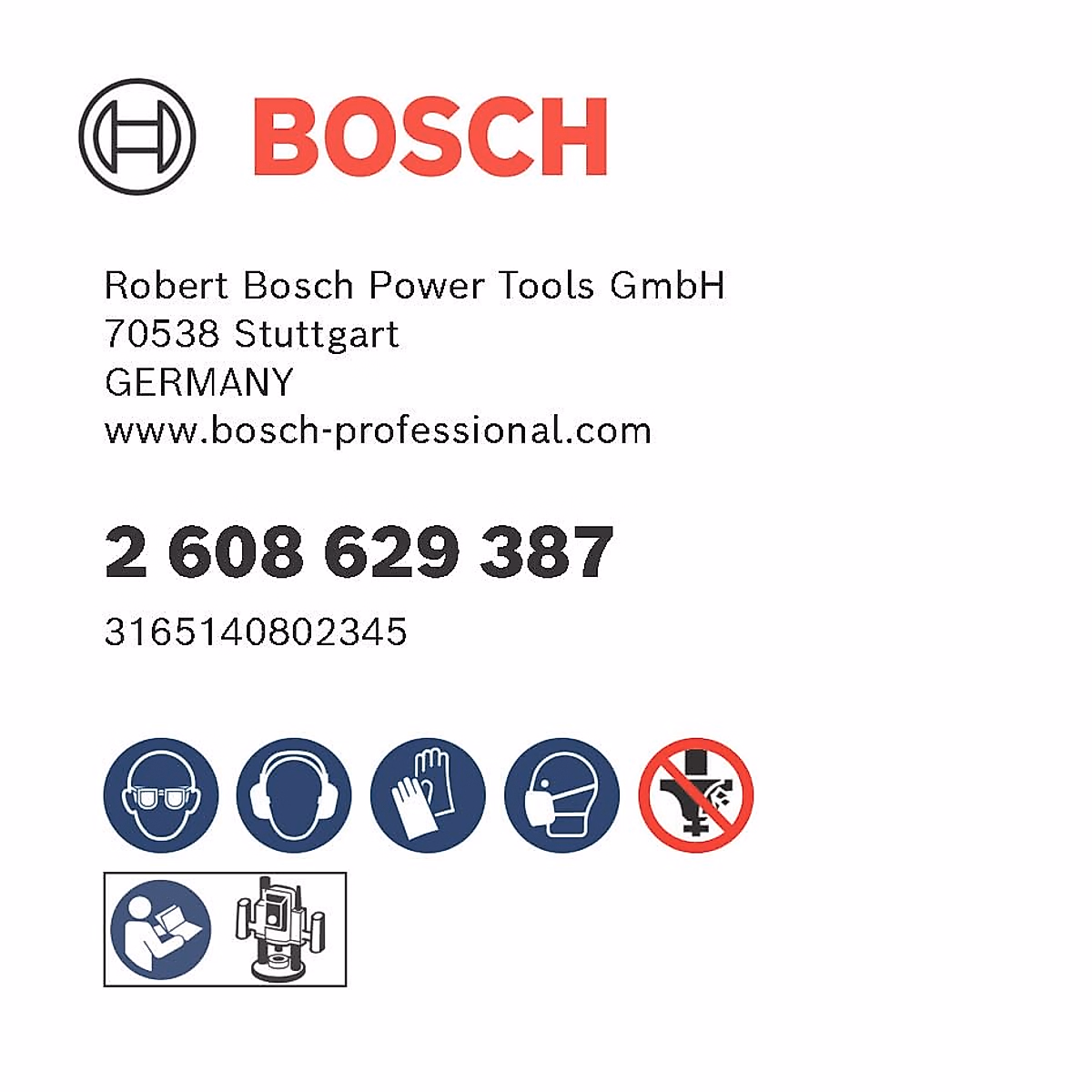 Bosch 2608629387 Panel Chamfer Bit 8x51x2, 5mm