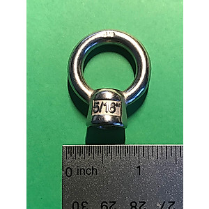 US Stainless 4 Pieces Stainless Steel 316 Lifting Eye Nut 5/16" UNC Marine Grade Pitch of 18