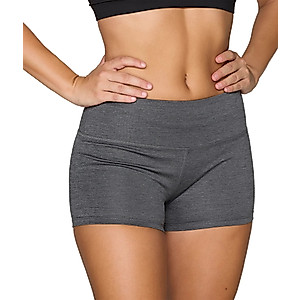 EAFW Women's Ablaze Eco-Friendly Recycled Polyester 3" Bike Short (Heather Charcoal, Small)
