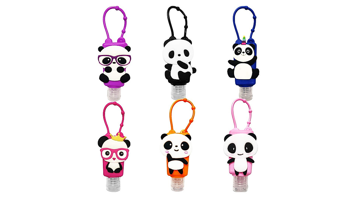 VHOPMORE 6Pcs Kids Travel Bottles - Cute Panda Holder