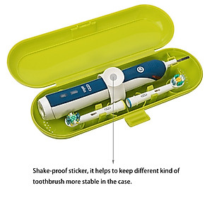 Nincha Plastic Electric Toothbrush Travel Case for Oral-B Pro Series, 2 packs (Blue&Green)