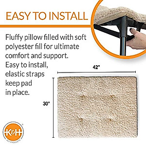 K&H Pet Products Original Pet Cot Microfleece Pad - Tan, Large 30 X 42 Inches