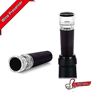 Wine Stoppers, 6 Pack Vacuum Wine Stopper, Reusable Wine Bottle Stoppers with Built-in Vacuum Pump Leakproof Wine Bottle Sealer Silicone Caps, Air Remover Corks Wine Saver for wedding Birthday Party