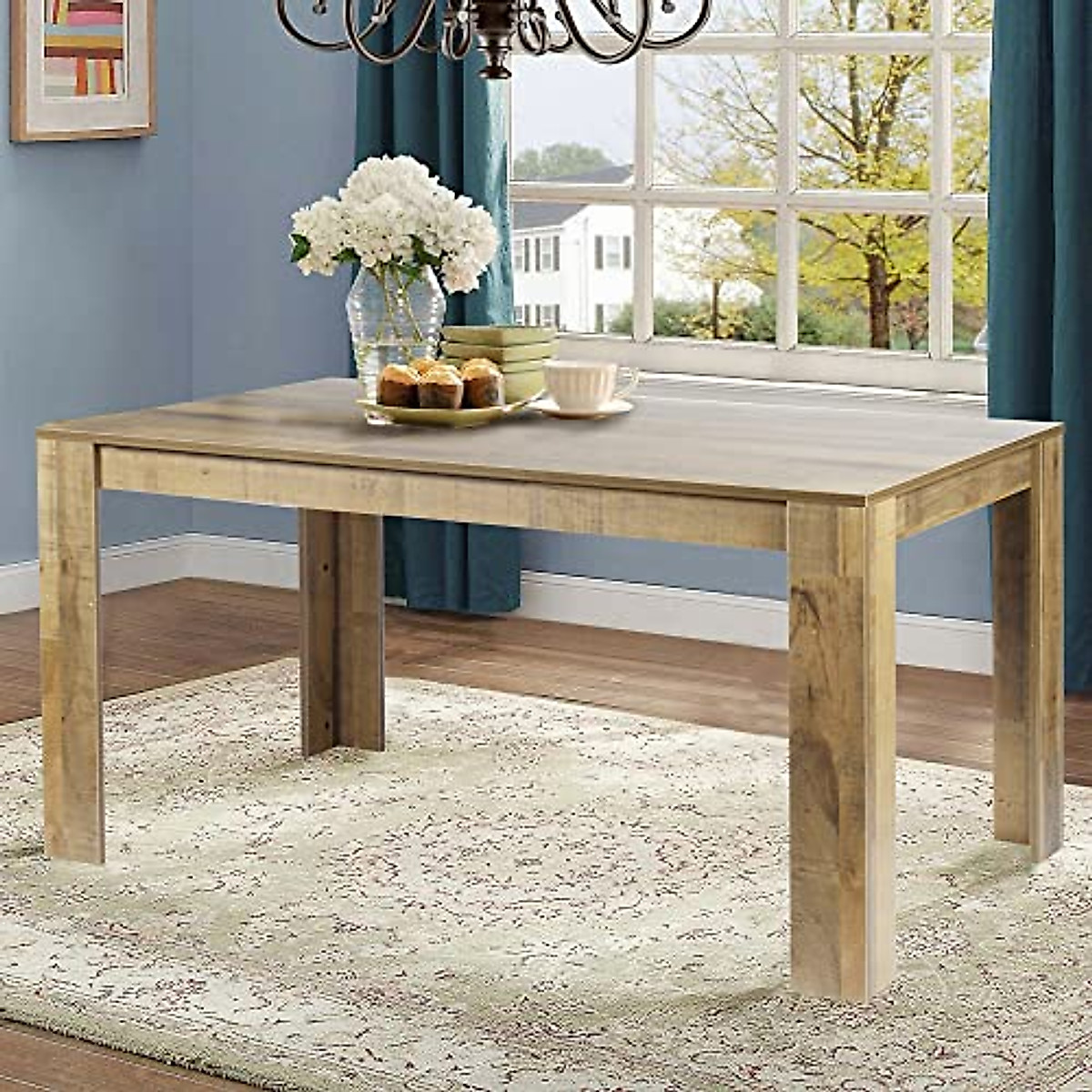 GIA Furniture Home Series Rectangular 59' x 35" Dining Table, Mixed Oak Finish